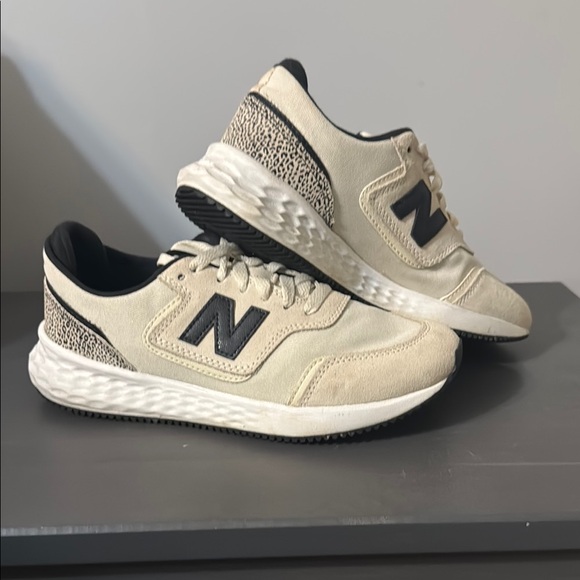 New Balance | Shoes | New Balance Cream And Black Athletic Shoes | Poshmark
